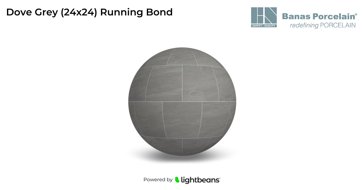 Dove Grey (24x24) Running Bond Texture from Banas Porcelain | Lightbeans