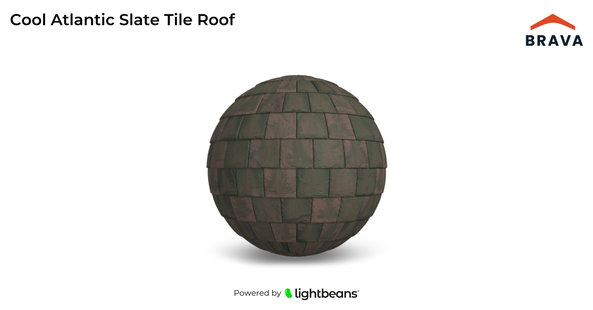 Slate Tile Cool Atlantic Texture from Brava Roof Tile | Lightbeans