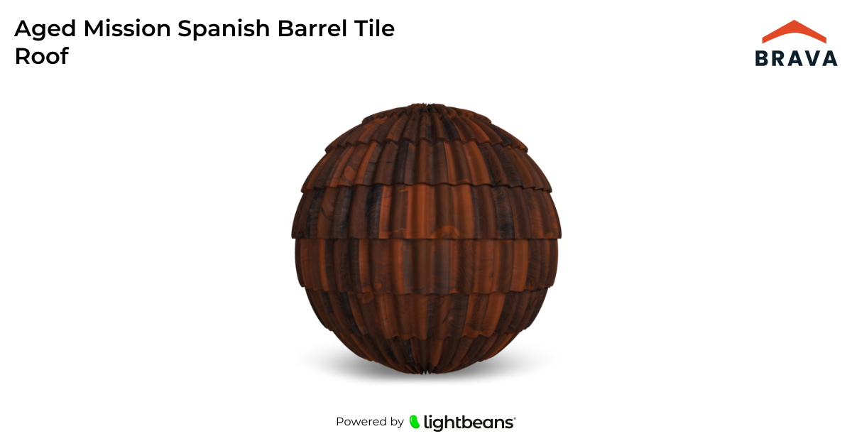Aged Mission Spanish Barrel Tile Roof Texture from Brava Roof Tile ...