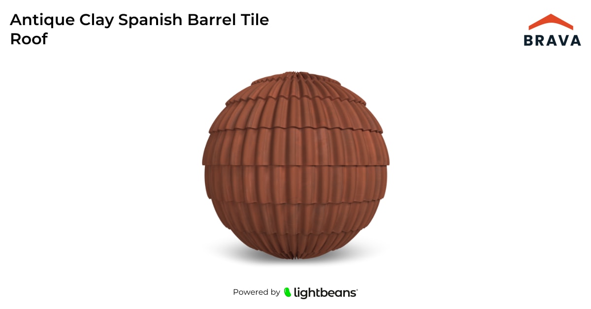 Antique Clay Spanish Barrel Tile Roof Texture from Brava Roof Tile ...