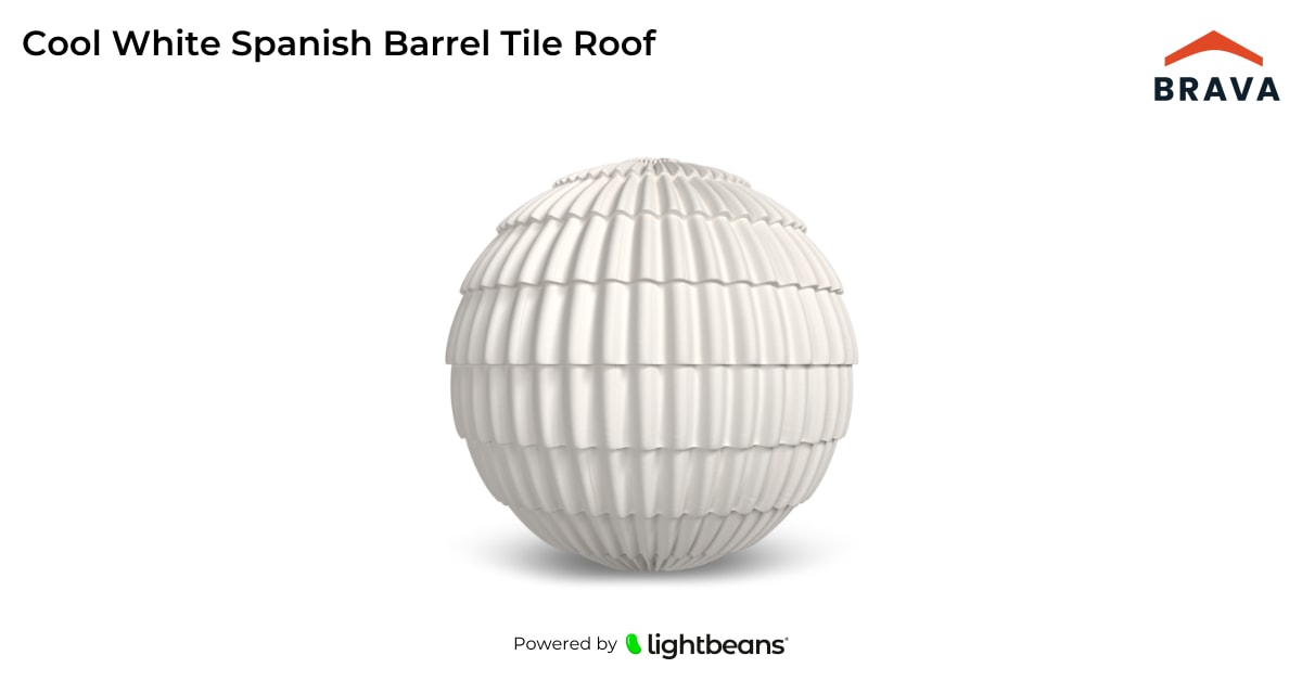 Cool White Spanish Barrel Tile Roof Texture from Brava Roof Tile ...
