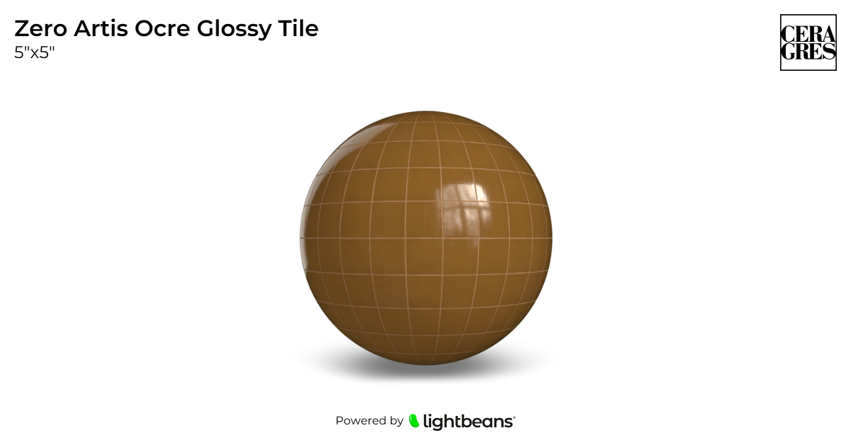 Zero Artis Ocre Glossy Tile Texture from Ceragres | Lightbeans