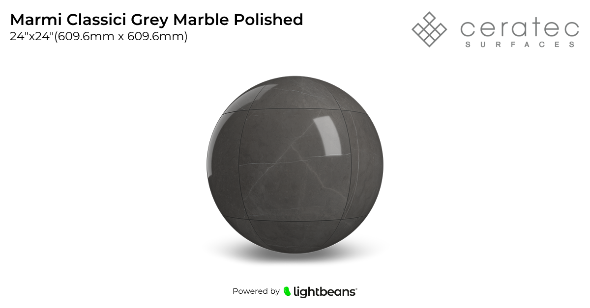 Marmi Classici Grey Marble Polished Texture from Ceratec | Lightbeans