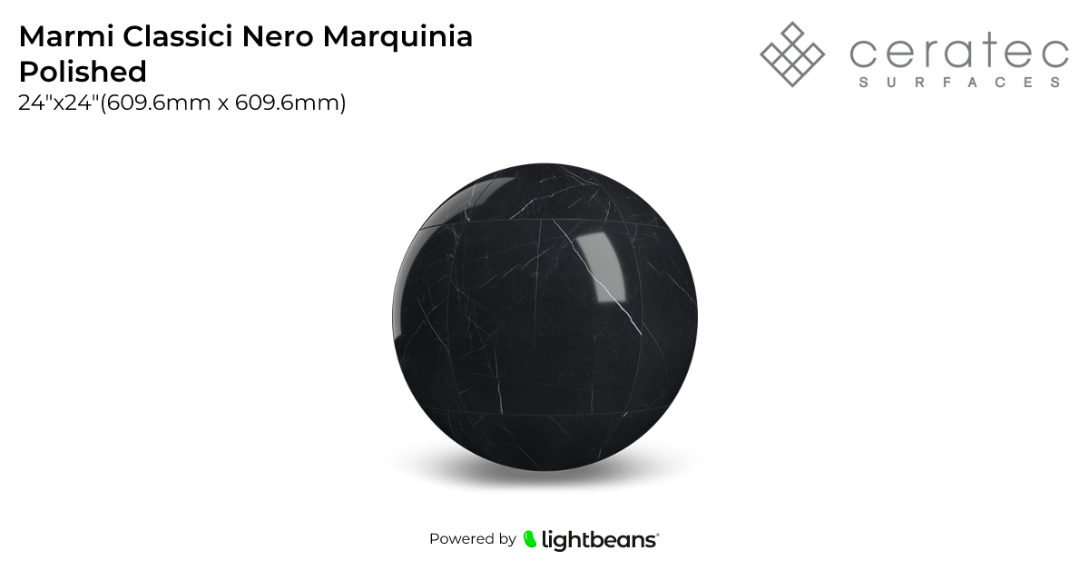 Marmi Classici Nero Marquinia Polished Texture from Ceratec | Lightbeans