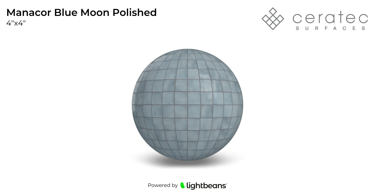 Manacor Blue Moon Polished Texture from Ceratec | Lightbeans