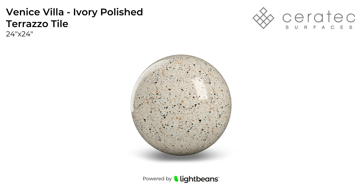 Venice Villa - Ivory Polished Terrazzo Tile Texture from Ceratec ...