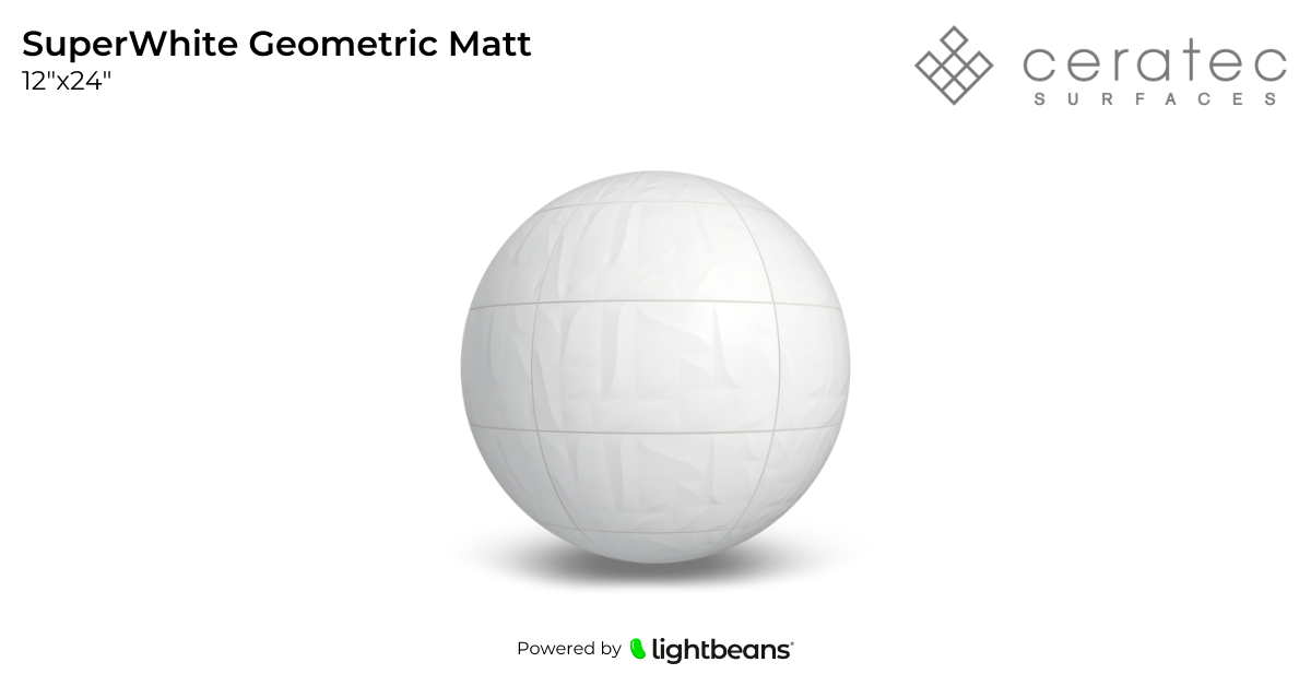 SuperWhite Geometric Matt Texture from Ceratec | Lightbeans