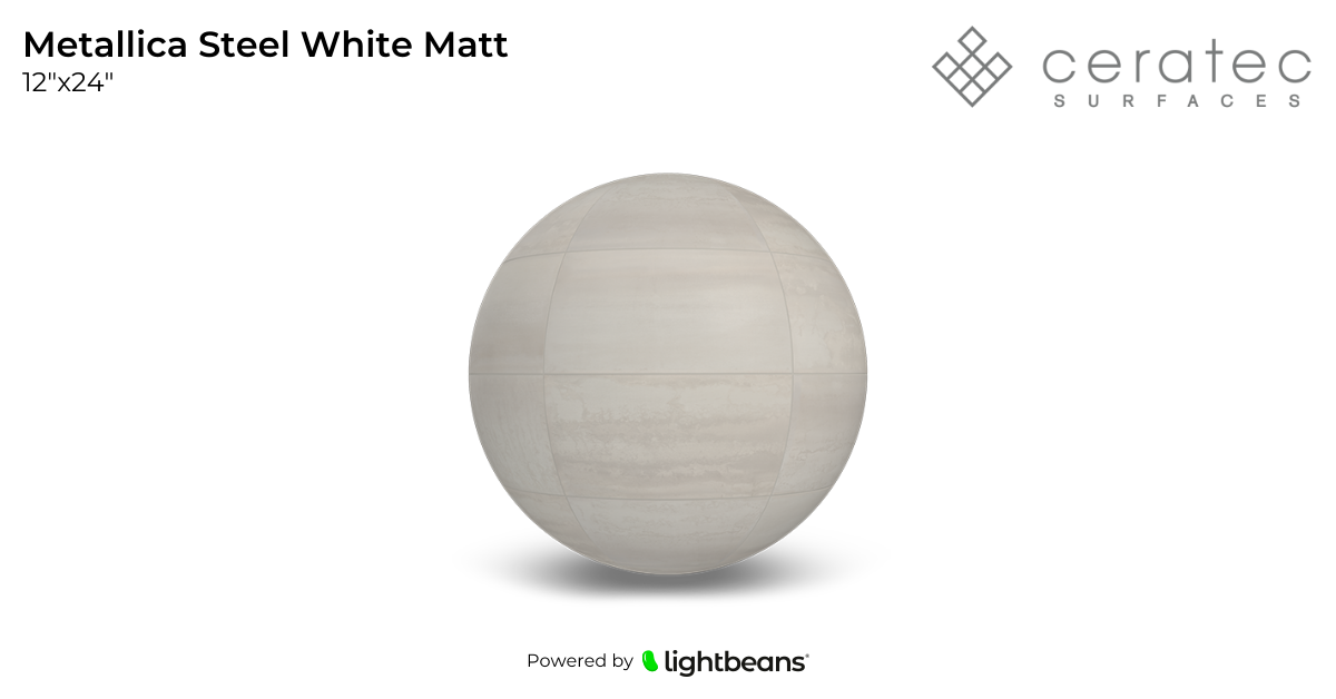 Metallica Steel White Matt Texture from Ceratec | Lightbeans
