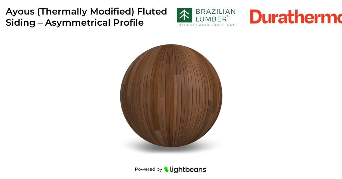 Ayous (Thermally Modified) Fluted Siding – Asymmetrical Profile Texture ...