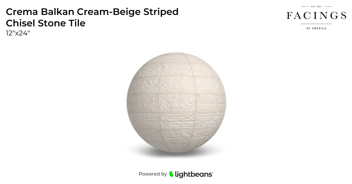 Crema Balkan Cream-Beige Striped Chisel Stone Tile Texture from Facings ...