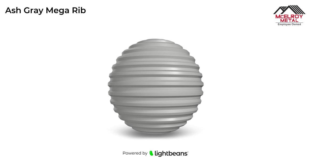 Ash Gray Mega Rib Texture from McElroy Metal | Lightbeans