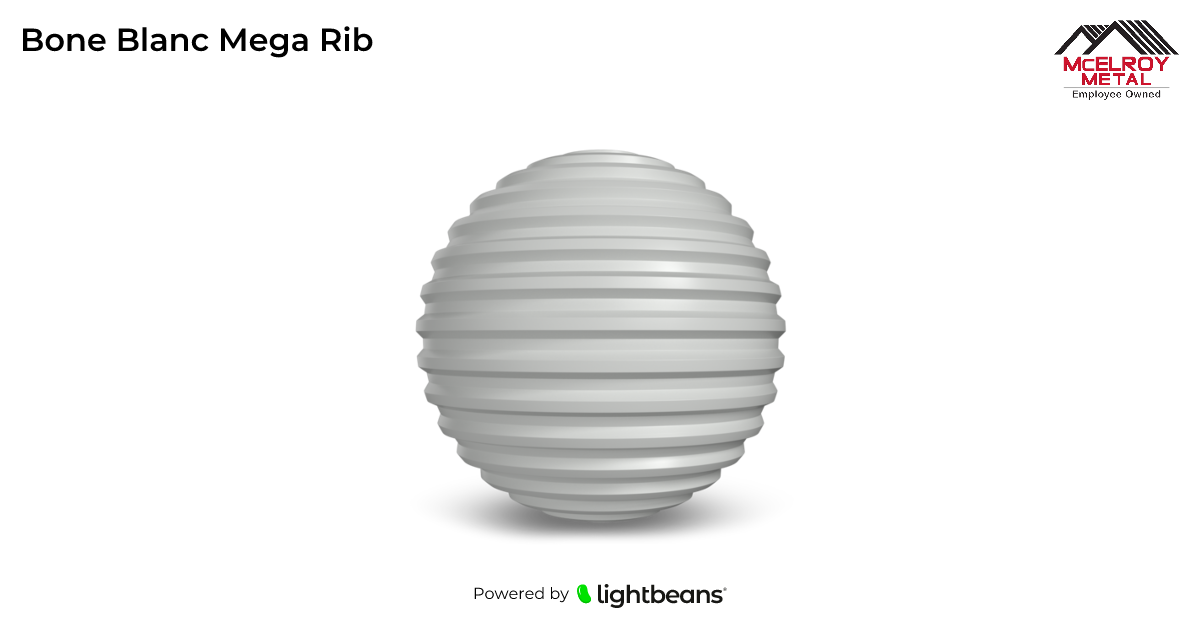 Bone Blanc Mega Rib Texture from McElroy Metal | Lightbeans