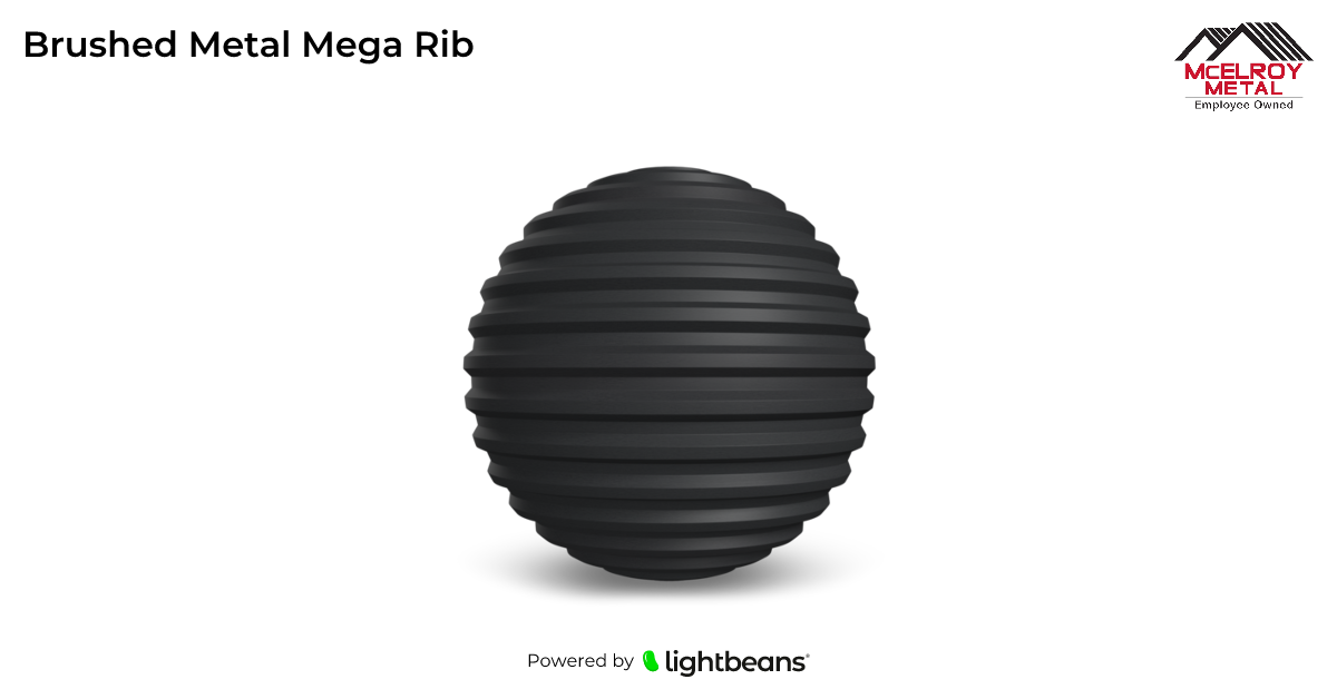 Brushed Metal Mega Rib Texture from McElroy Metal | Lightbeans