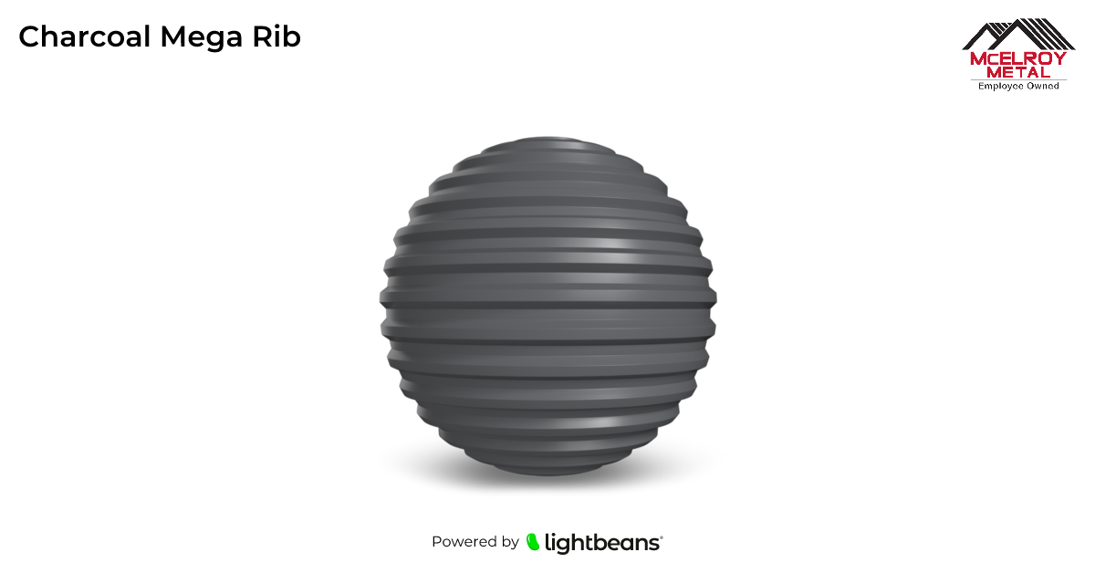 Charcoal Mega Rib Texture from McElroy Metal | Lightbeans