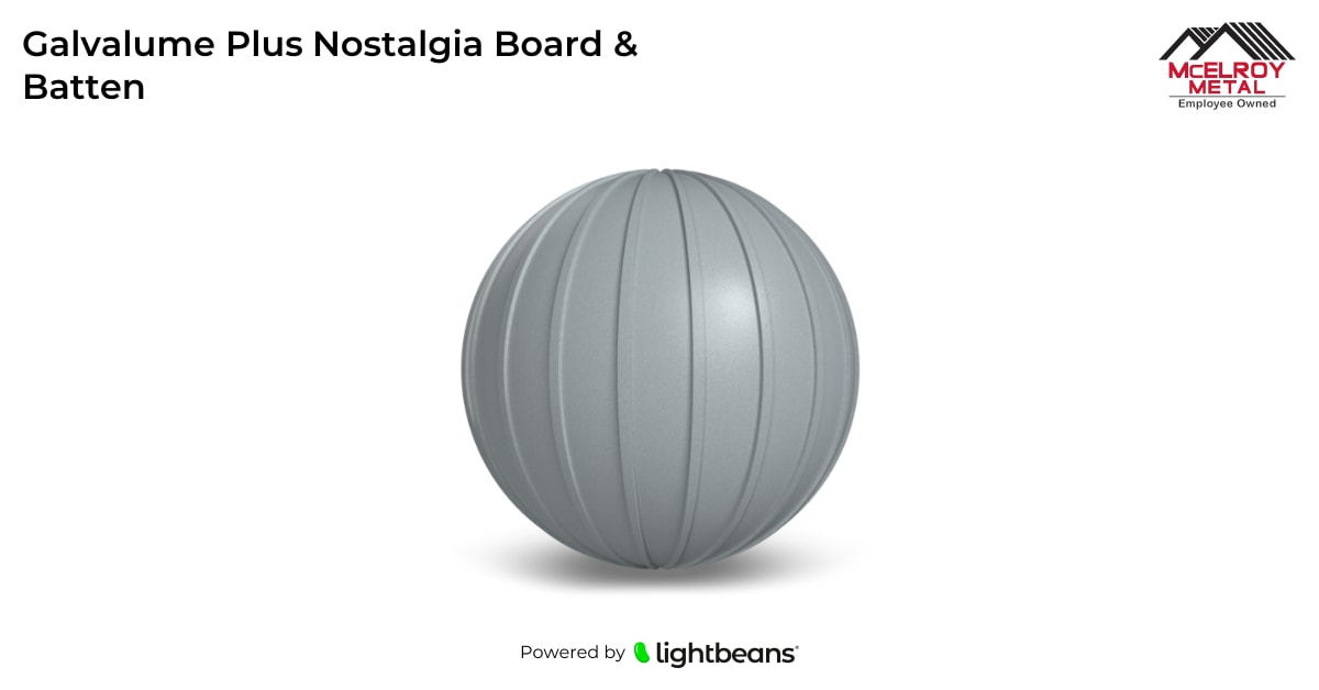 Galvalume Plus Nostalgia Board & Batten Texture from McElroy Metal ...