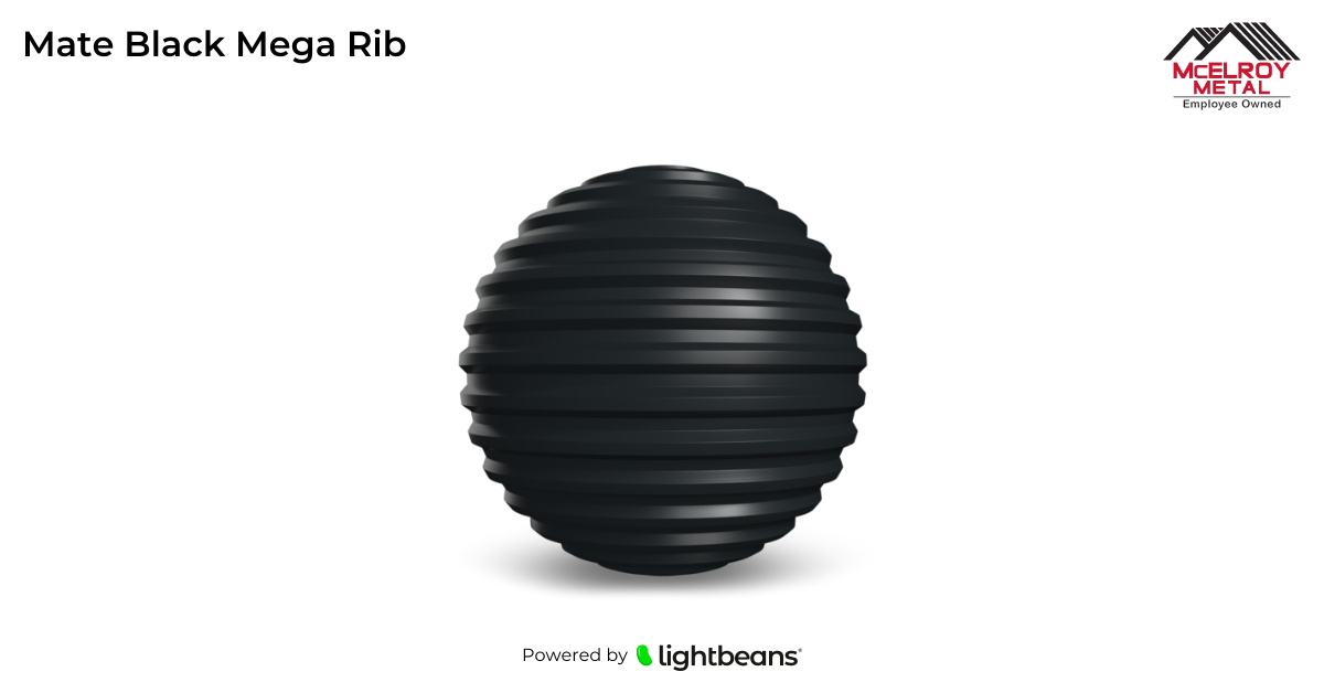 Mate Black Mega Rib Texture from McElroy Metal | Lightbeans