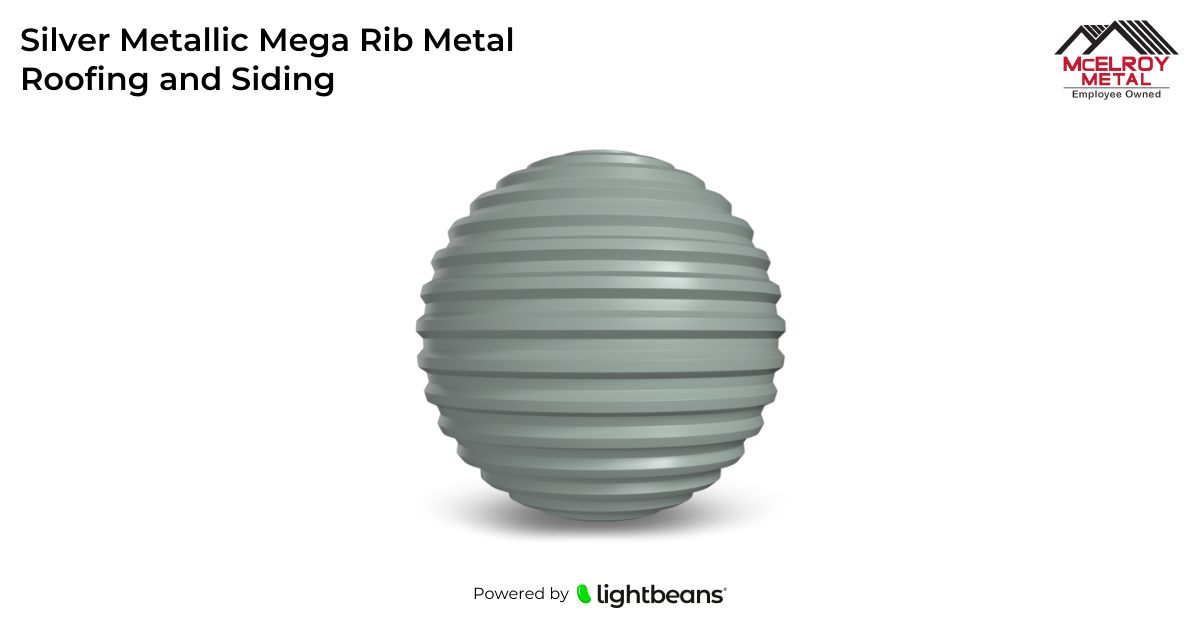 Silver Metallic Mega Rib Metal Roofing and Siding Texture from McElroy ...
