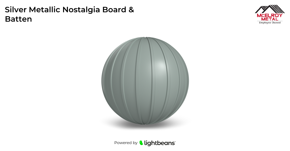 Silver Metallic Nostalgia Board & Batten Texture from McElroy Metal ...