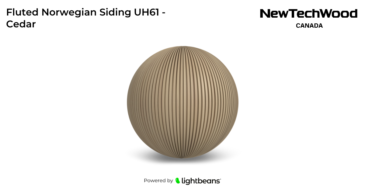 Fluted Norwegian Siding UH61 - Cedar Texture from NewTechWood Canada ...