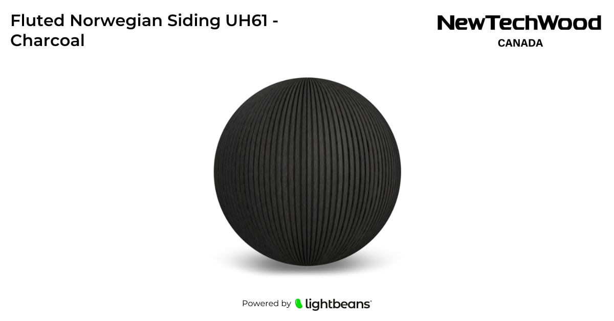 Fluted Norwegian Siding UH61 - Charcoal Texture from NewTechWood Canada ...