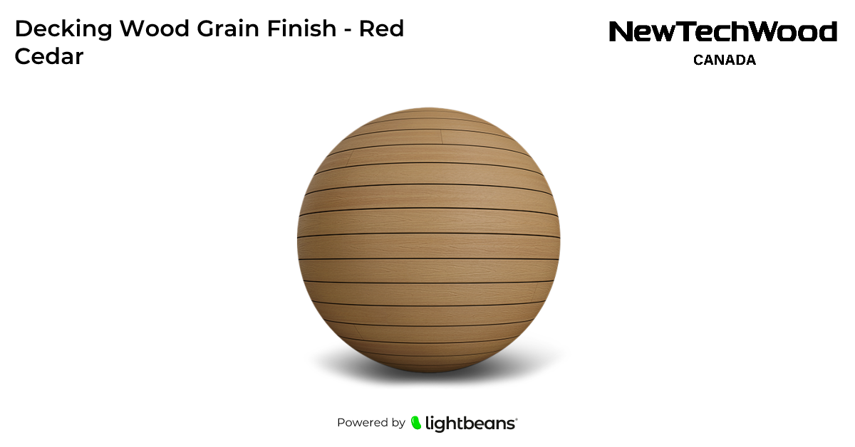 Decking Wood Grain Finish - Red Cedar Texture from NewTechWood Canada ...