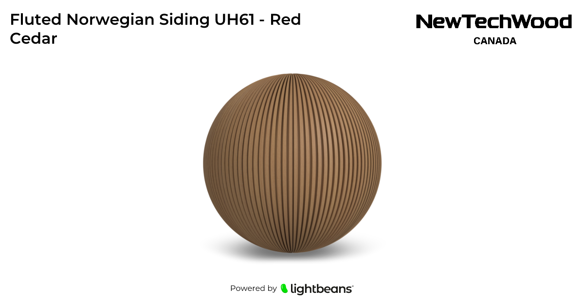 Fluted Norwegian Siding UH61 - Red Cedar Texture from NewTechWood ...