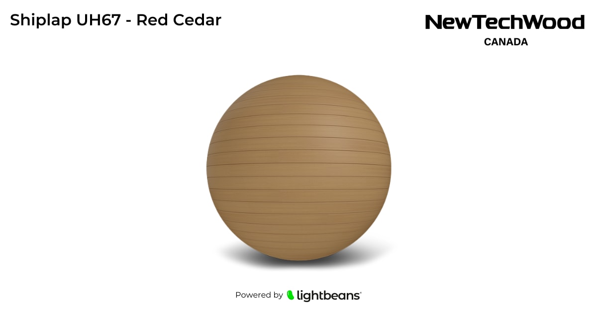 Shiplap UH67 - Red Cedar Texture from NewTechWood Canada | Lightbeans