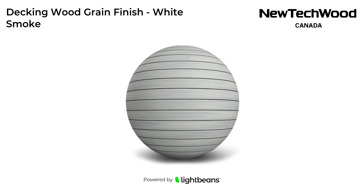 Decking Wood Grain Finish - White Smoke Texture from NewTechWood Canada ...