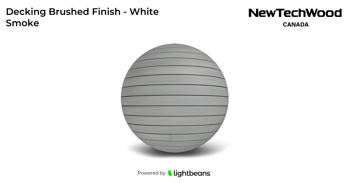 Decking Brushed Finish - White Smoke Texture from NewTechWood Canada ...