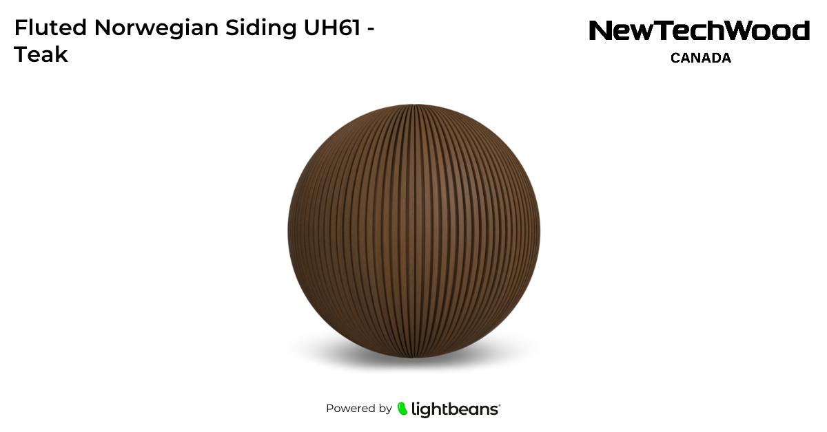 Fluted Norwegian Siding UH61 - Teak Texture from NewTechWood Canada ...