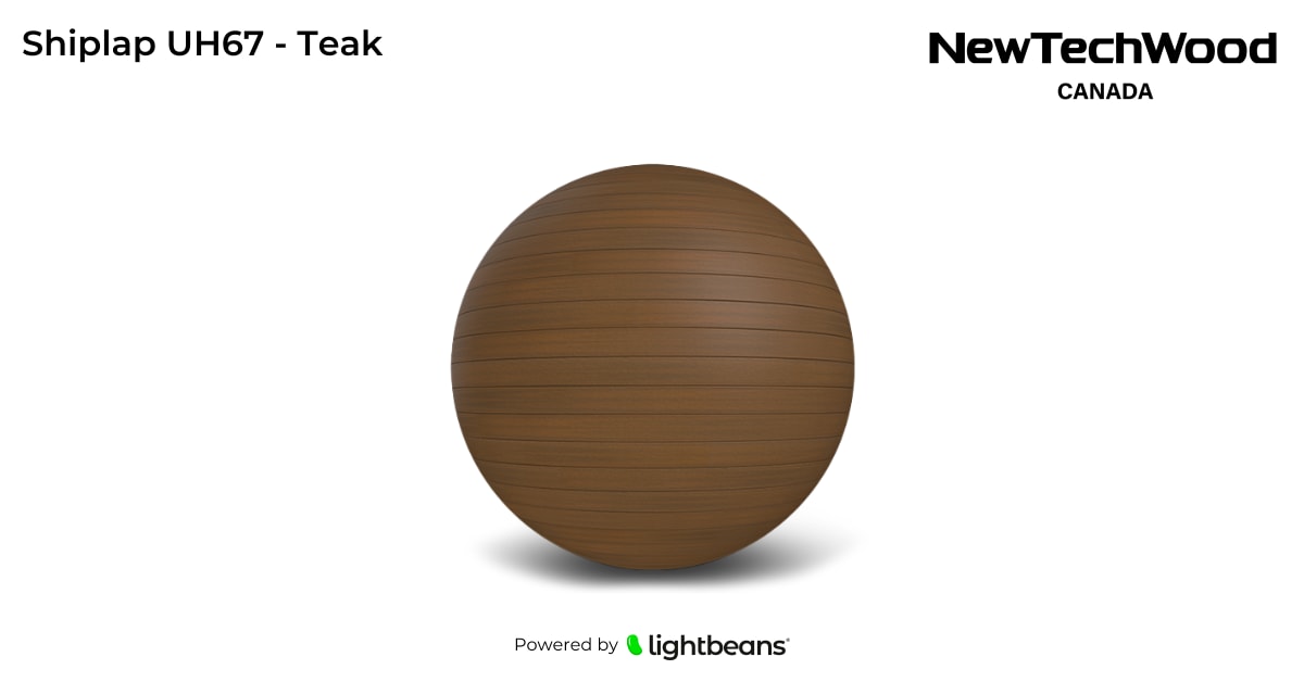 Shiplap UH67 - Teak Texture from NewTechWood Canada | Lightbeans