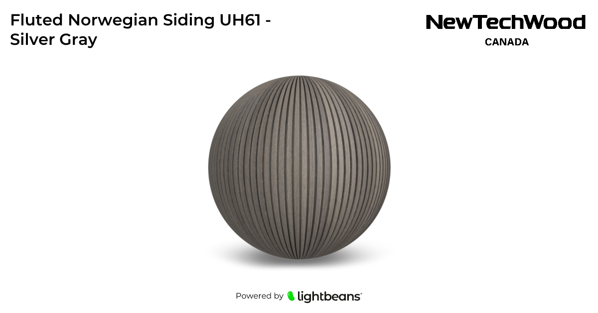 Fluted Norwegian Siding UH61 - Silver Gray Texture from NewTechWood ...
