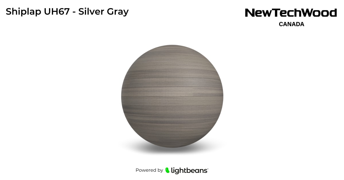 Shiplap UH67 - Silver Gray Texture from NewTechWood Canada | Lightbeans