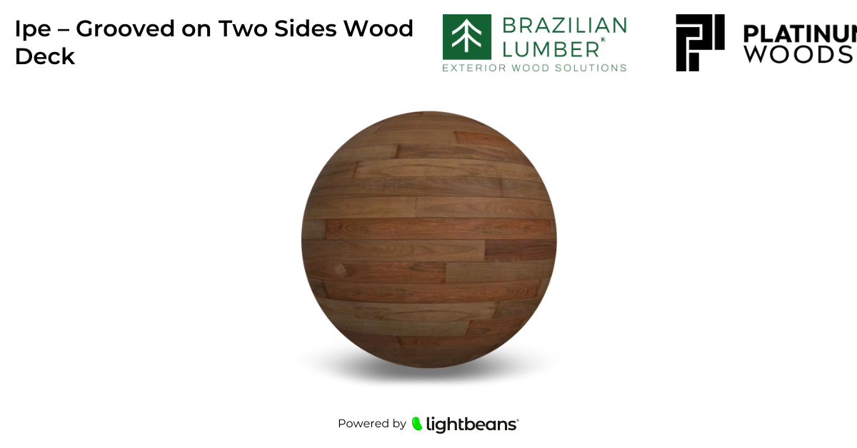 Ipe Decking – Grooved on Two Sides Texture from Platinum Woods | Lightbeans