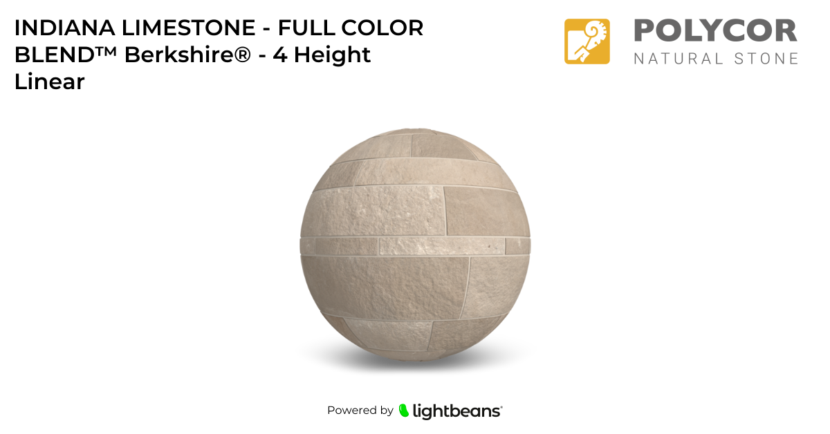 INDIANA LIMESTONE - FULL COLOR BLEND™ Berkshire® - 4 Height Linear ...
