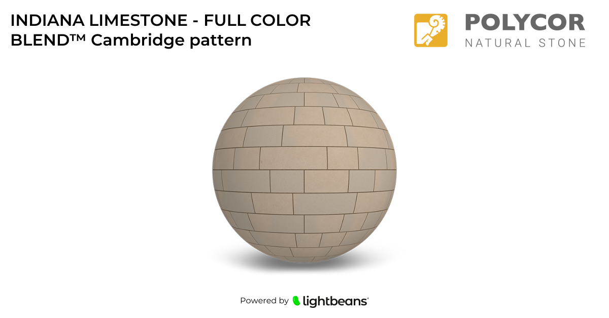 INDIANA LIMESTONE ‐ FULL COLOR BLEND™ Cambridge pattern Texture from ...