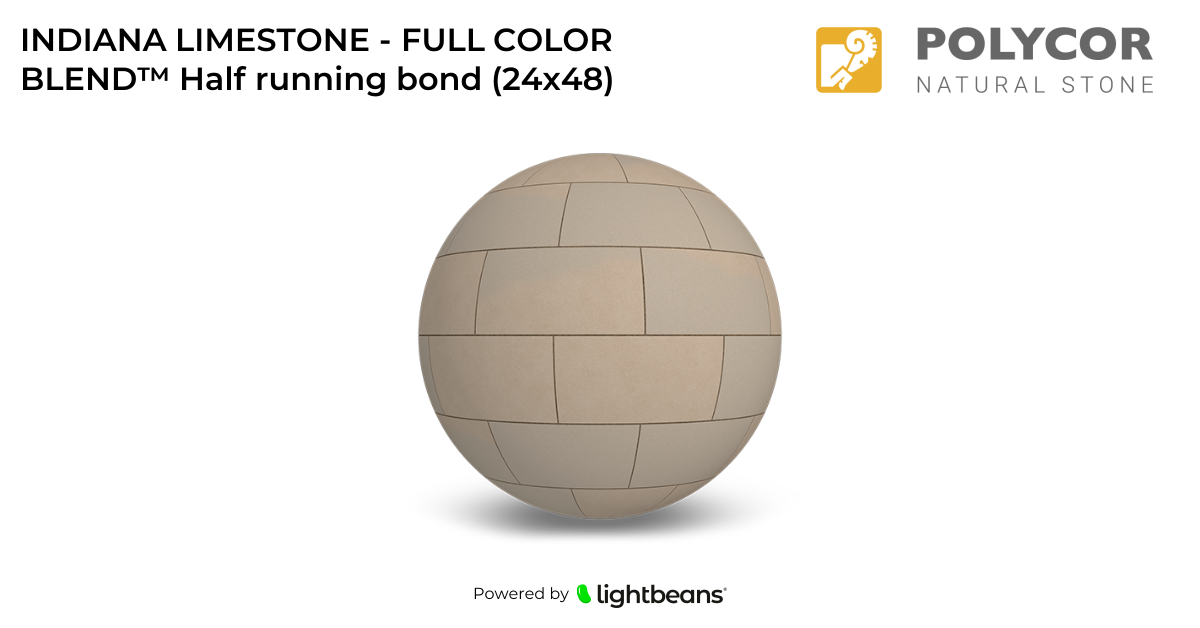 INDIANA LIMESTONE ‐ FULL COLOR BLEND™ Half running bond (24x48) Texture ...