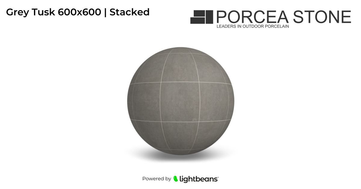 Grey Tusk 600x600 | Stacked Texture from Porcea Stone | Lightbeans