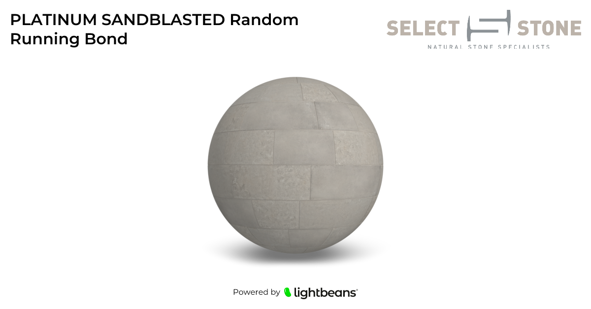 PLATINUM SANDBLASTED Random Running Bond Texture from Select Stone ...
