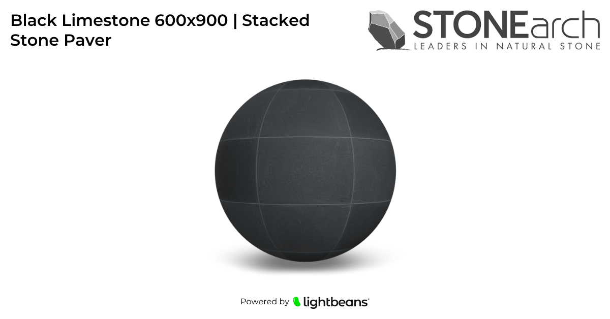 Black Limestone 600x900 | Stacked Stone Paver Texture from STONEarch ...