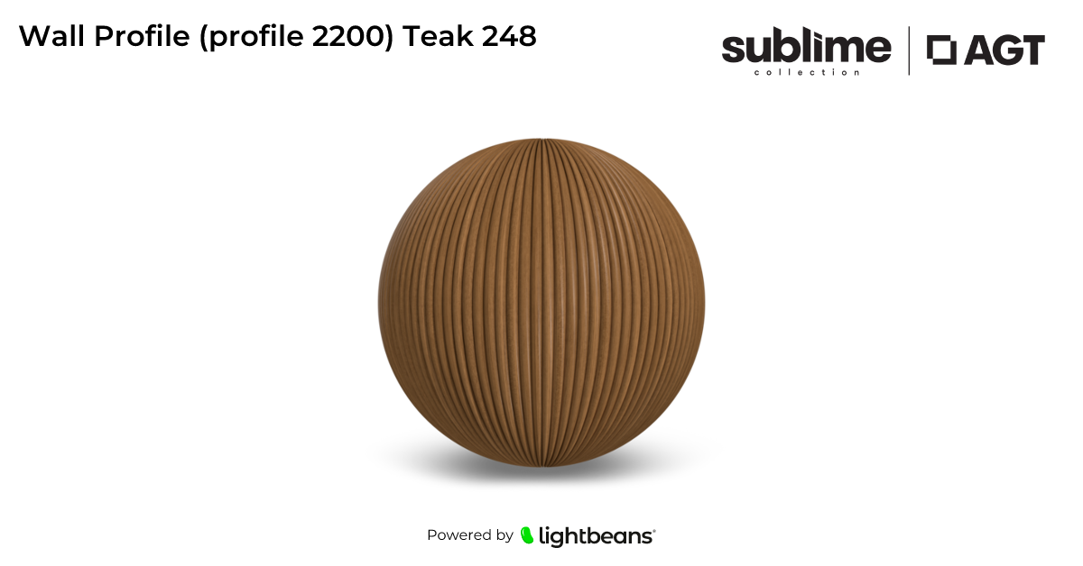 Wall Profile (profile 2200) Teak 248 Texture from Sublime | Lightbeans