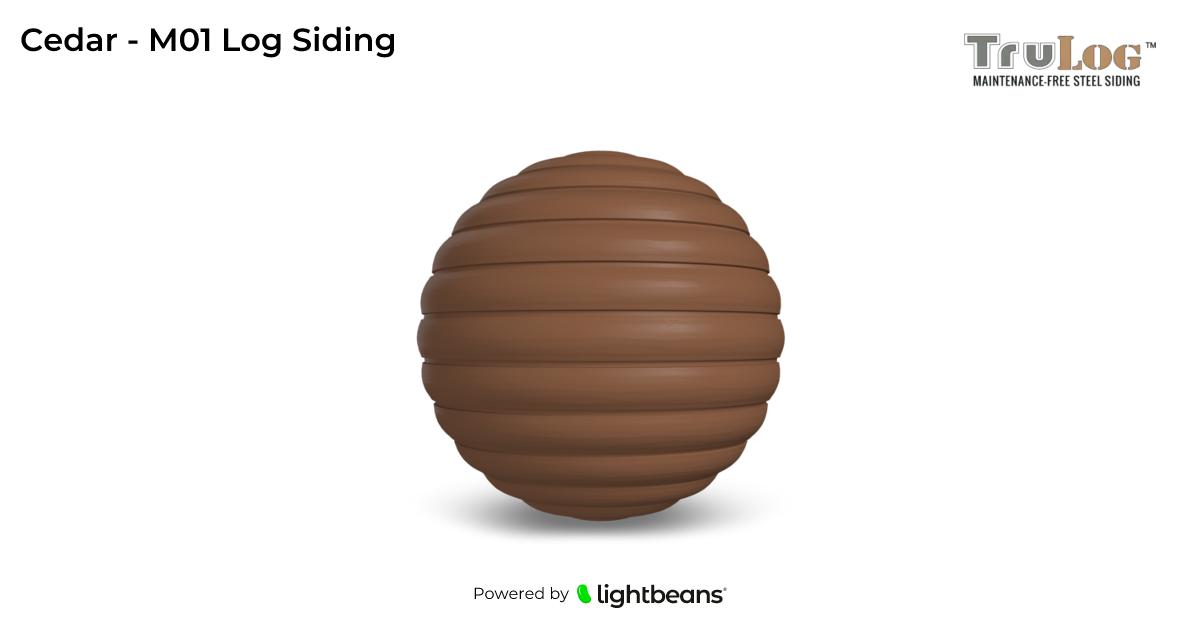 Cedar - M01 Log Siding Texture from Trulog Siding | Lightbeans