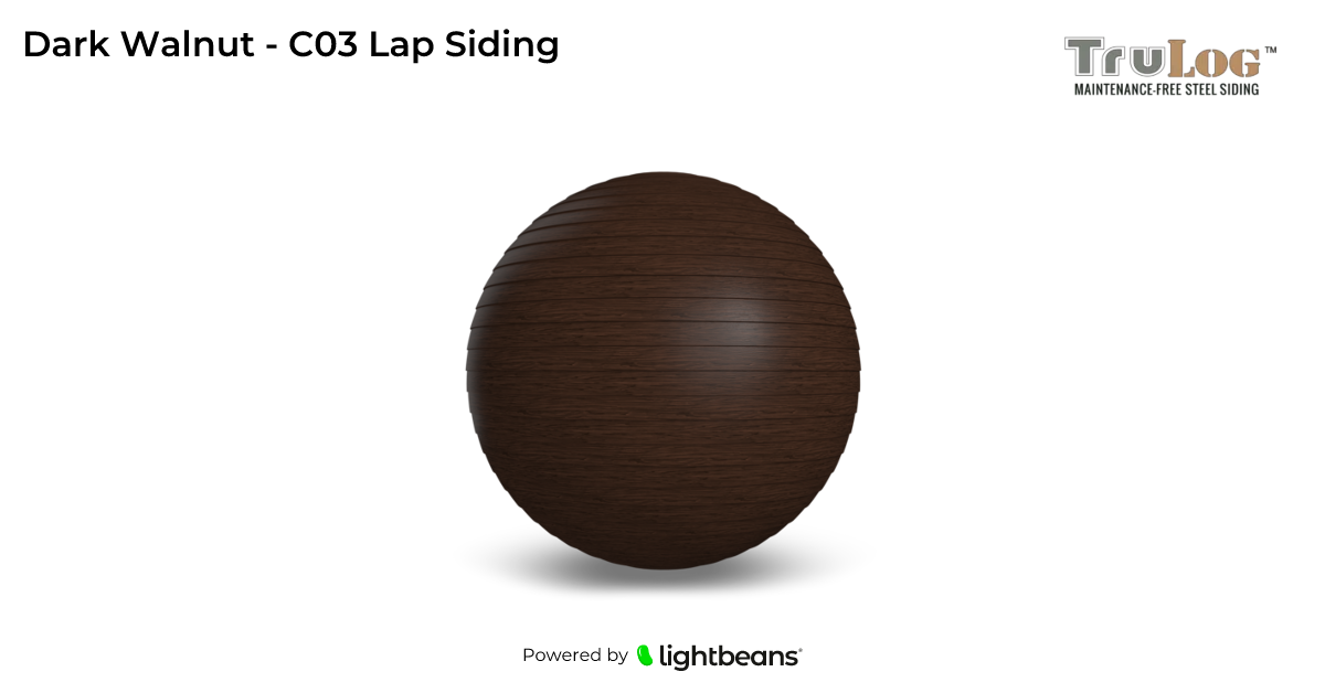 Dark Walnut - C03 Lap Siding Texture from Trulog Siding | Lightbeans