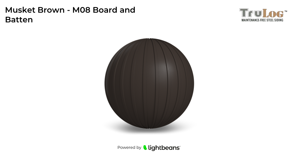 Musket Brown - M08 Board and Batten Texture from Trulog Siding | Lightbeans