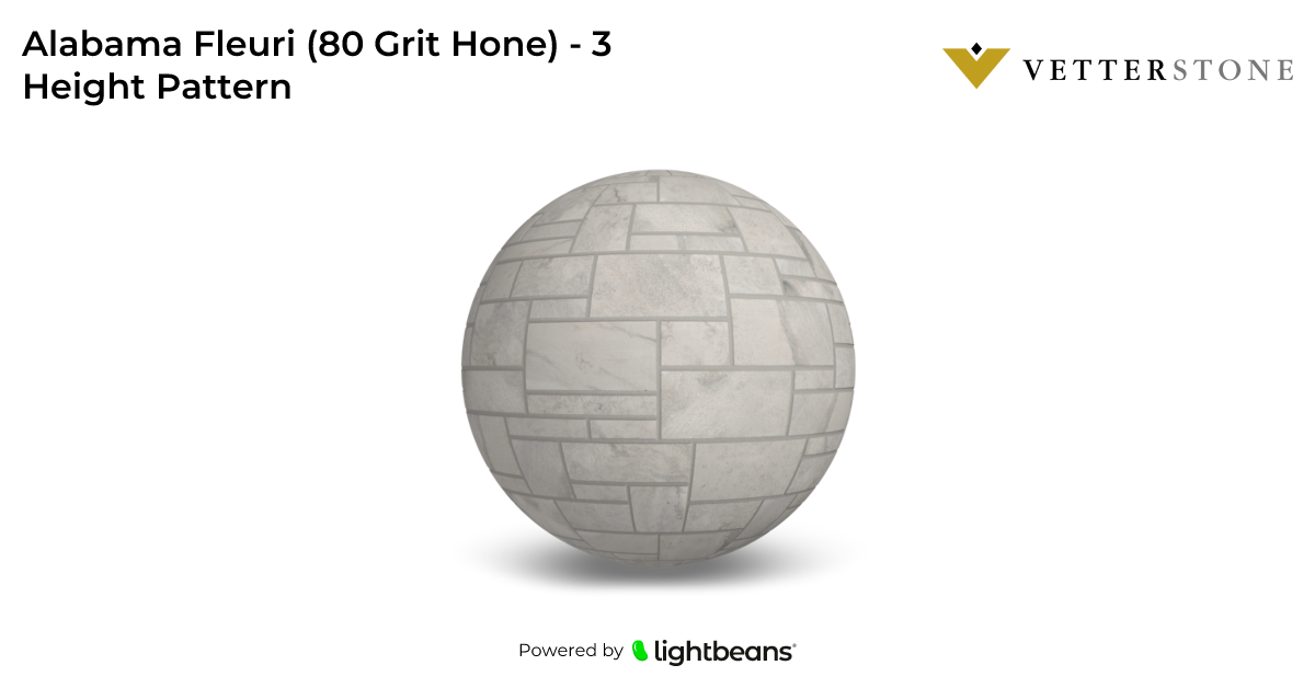 Alabama Fleuri (80 Grit Hone) - 3 Height Pattern Texture from Vetter ...