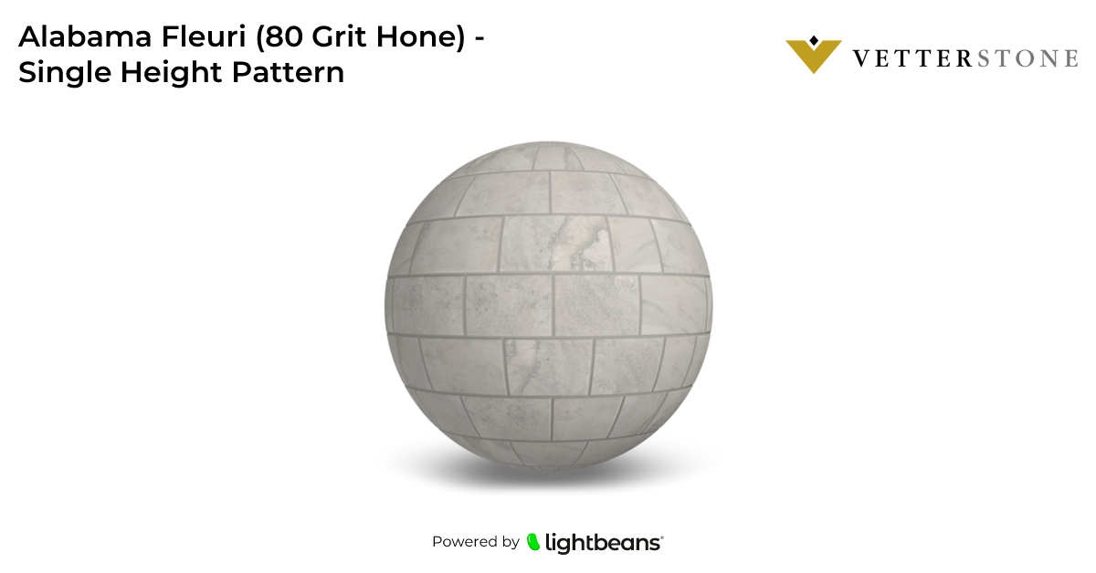 Alabama Fleuri (80 Grit Hone) - Single Height Pattern Texture from Vetter Stone | Lightbeans