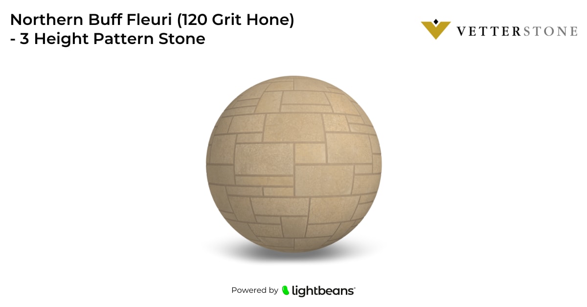 Northern Buff Fleuri (120 Grit Hone) - 3 Height Pattern Stone Texture ...