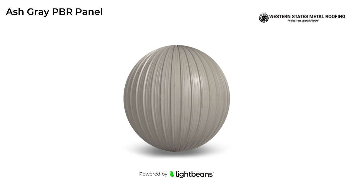 Ash Gray PBR Panel Texture from Western States Metal Roofing | Lightbeans