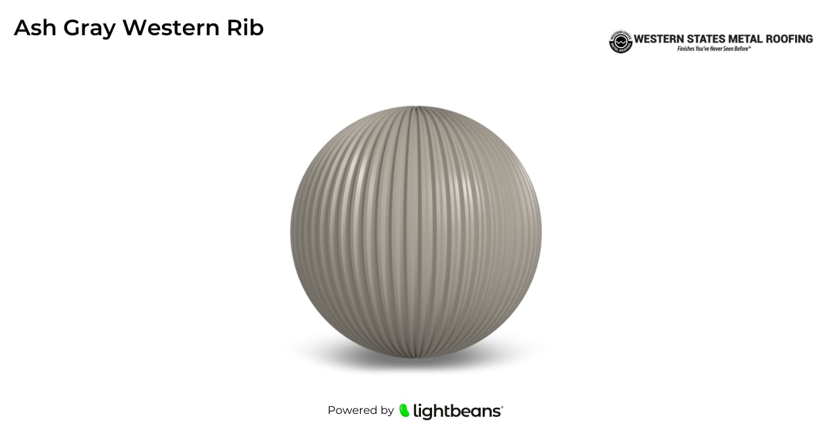 Ash Gray Western Rib Texture from Western States Metal Roofing | Lightbeans