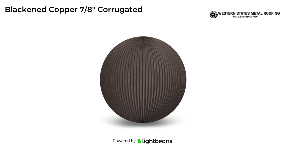 Blackened Copper 7/8" Corrugated Texture from Western States Metal ...
